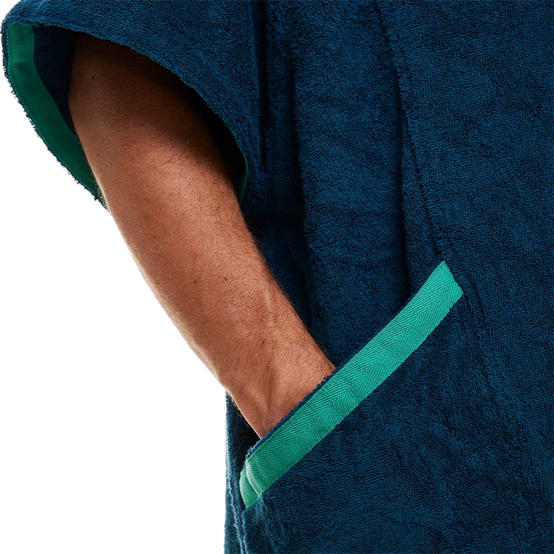 Men's Towelling Change Robe - Navy