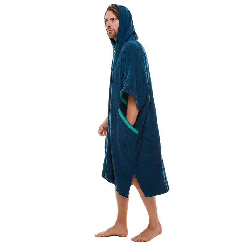 Men's Towelling Change Robe - Navy
